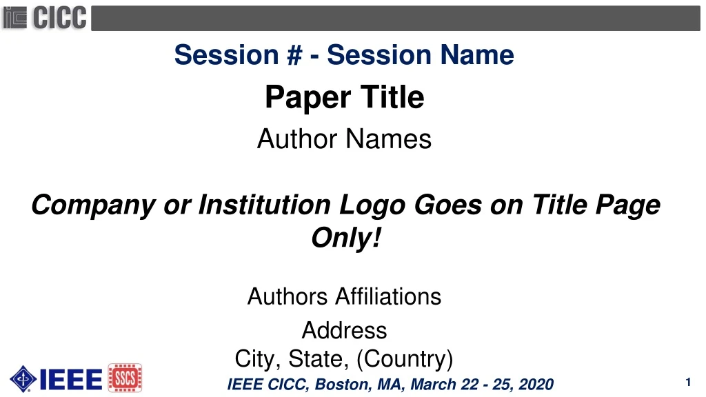 PPT - Session # - Session Name PowerPoint Presentation, free download ...