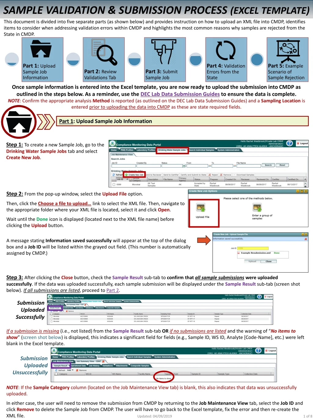 PPT - Sample Validation & Submission Process (EXCEL TEMPLATE ...