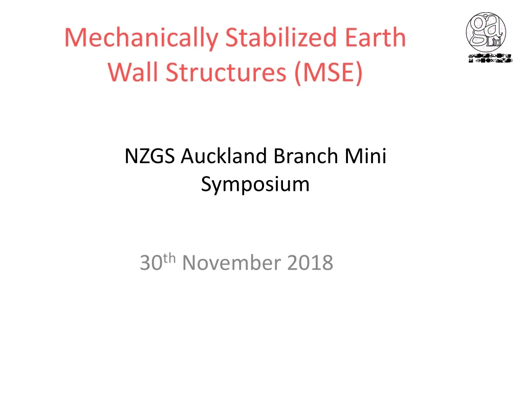 PPT - Mechanically Stabilized Earth Wall Structures (MSE) PowerPoint ...