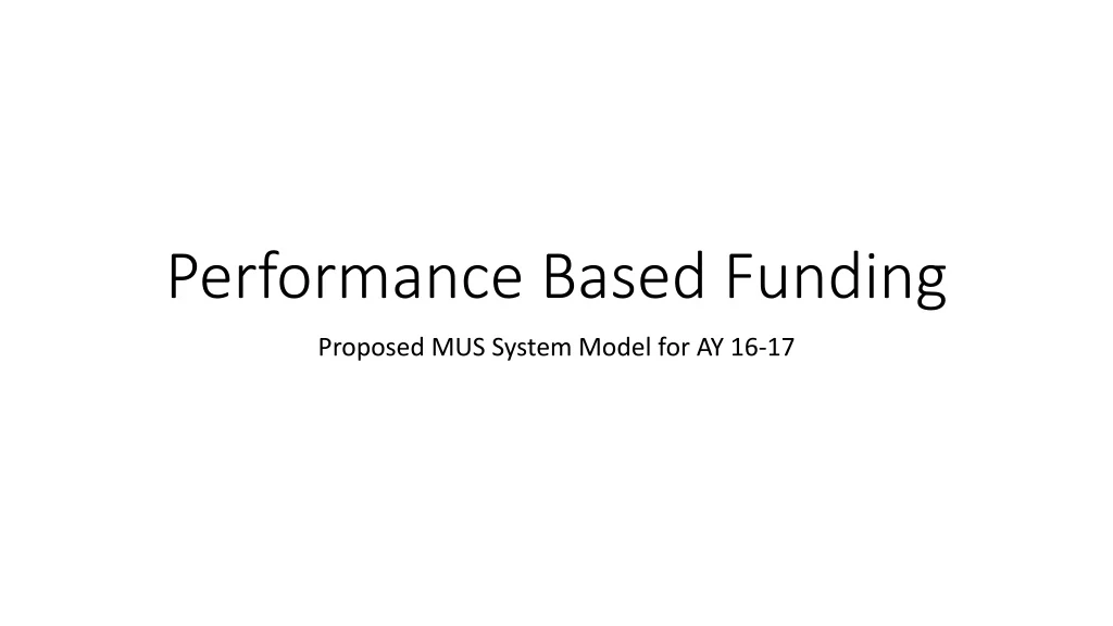 PPT - Performance Based Funding PowerPoint Presentation, free download ...