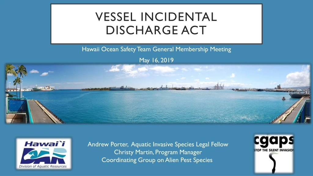 PPT - Vessel Incidental discharge Act PowerPoint Presentation, free ...