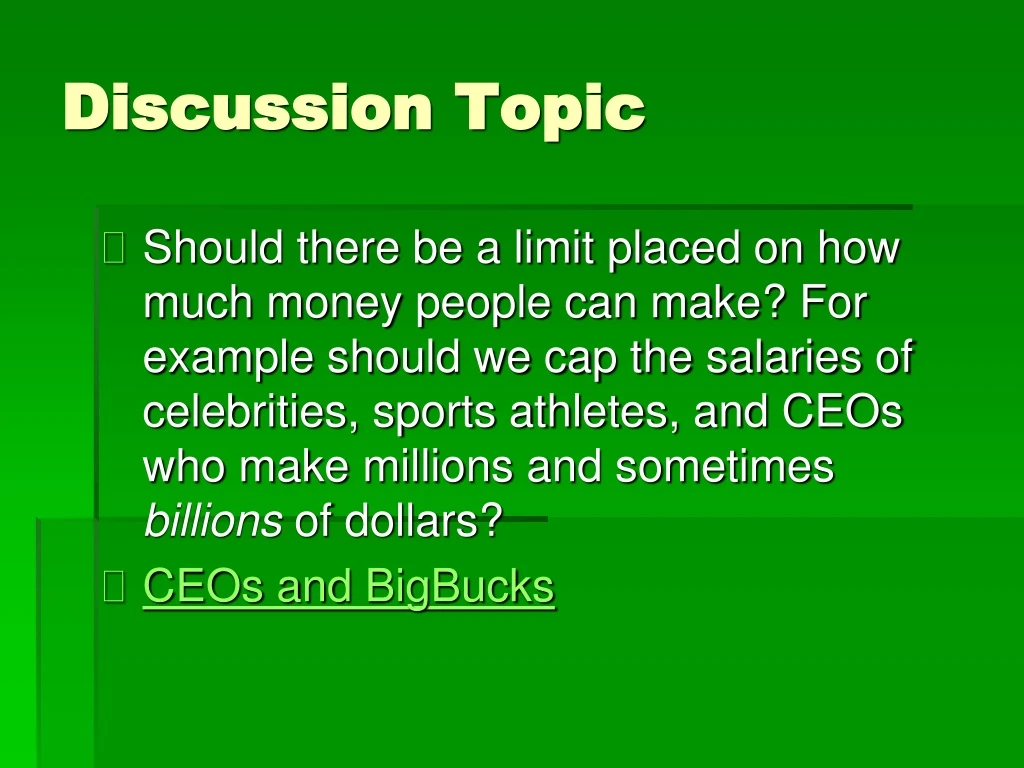 PPT - Discussion Topic PowerPoint Presentation, free download - ID:8912691