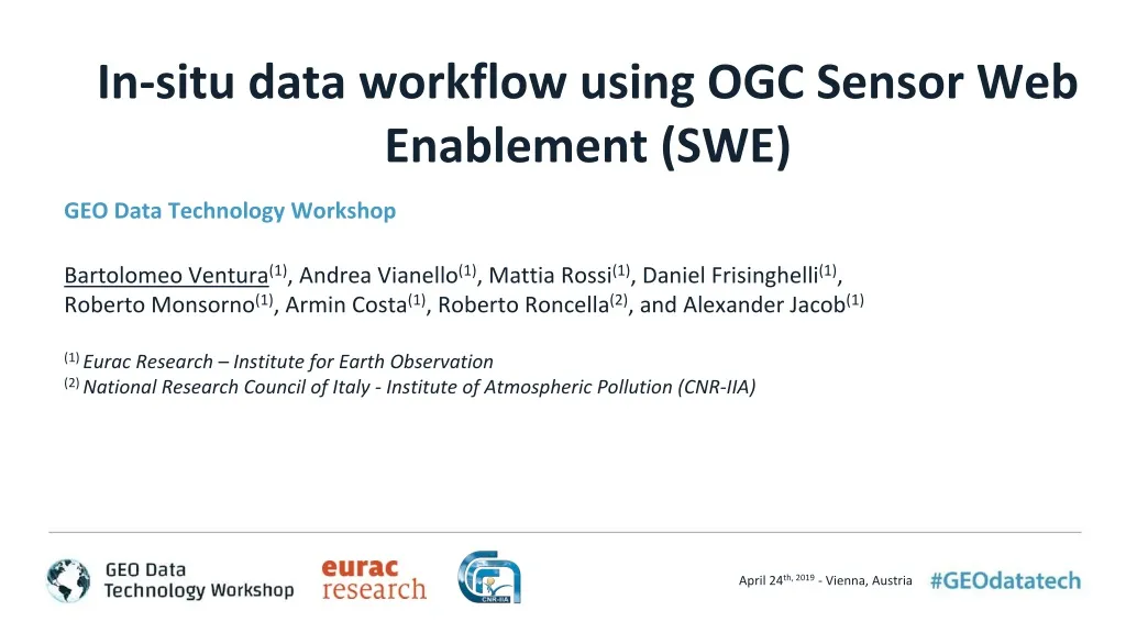 PPT - In-situ data workflow using OGC Sensor Web Enablement (SWE) PowerPoint Presentation - ID ...