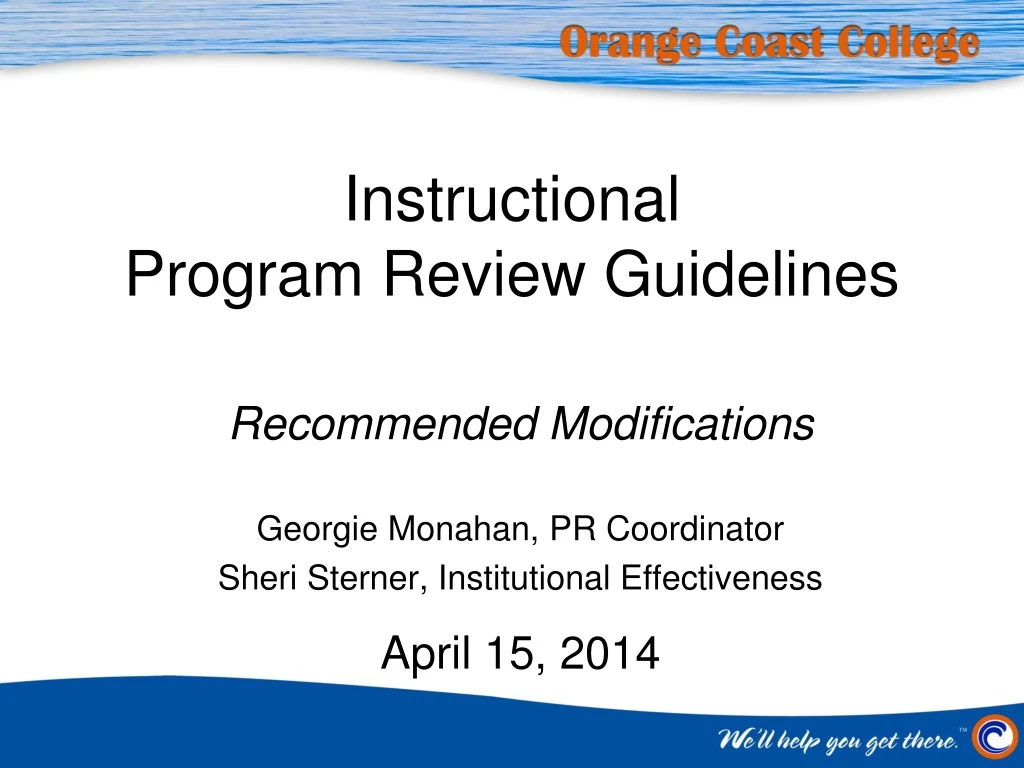 PPT - Instructional Program Review Guidelines PowerPoint Presentation ...