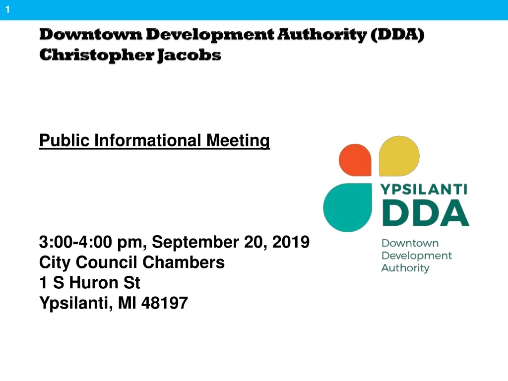PPT - Downtown Development Authority (DDA) Christopher Jacobs ...