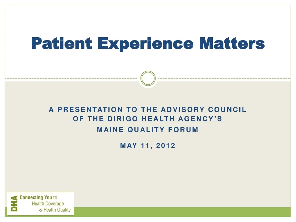 PPT - Patient Experience Matters PowerPoint Presentation, free download ...