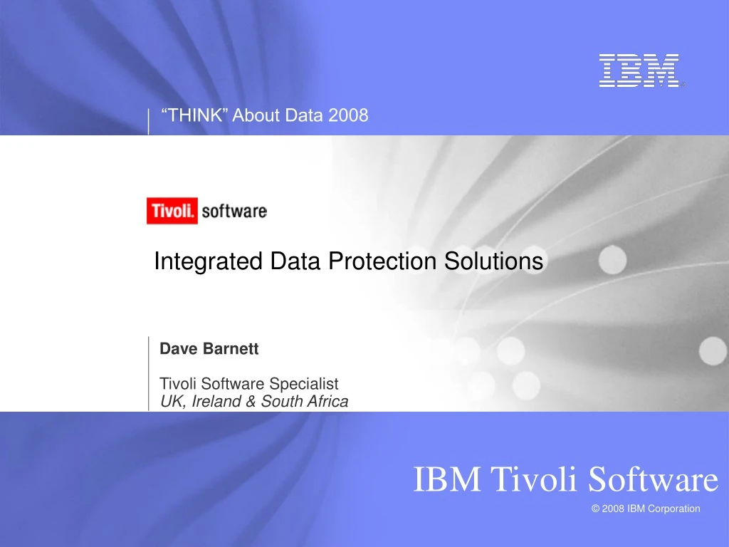 PPT - Integrated Data Protection Solutions PowerPoint Presentation ...