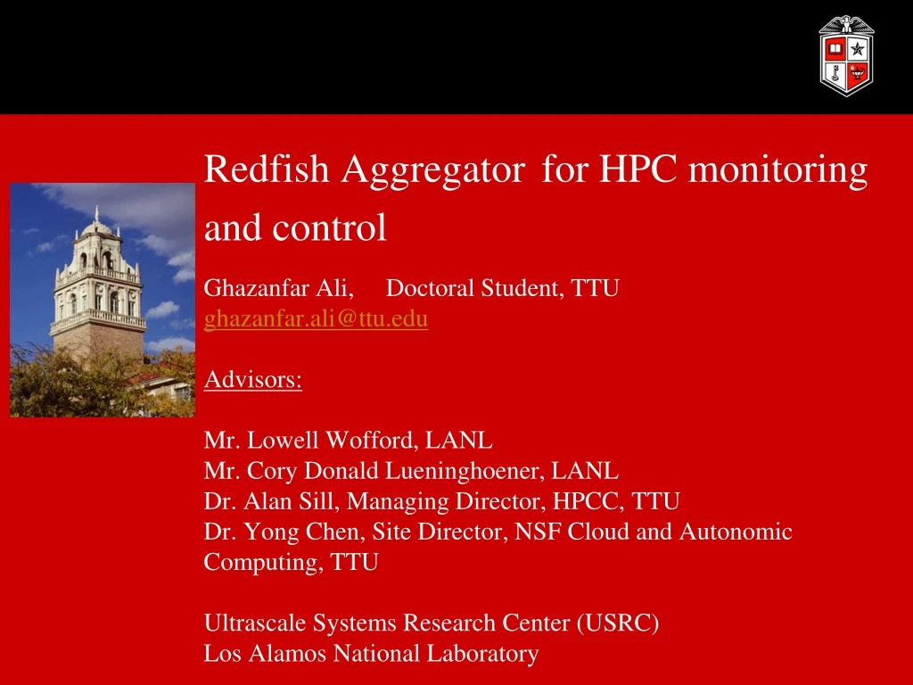 PPT - Redfish Aggregator for HPC monitoring and control PowerPoint ...