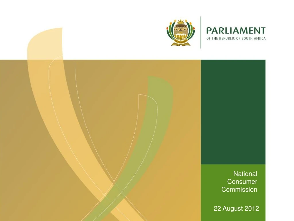 PPT - National Consumer Commission PowerPoint Presentation, free ...