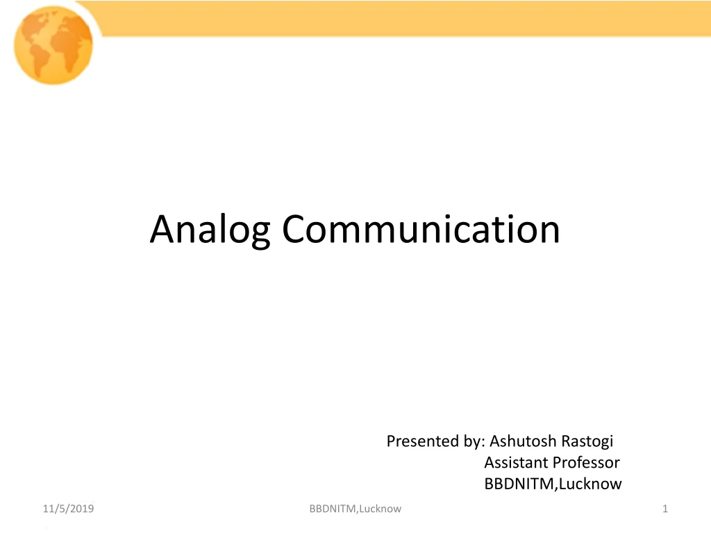PPT - Analog Communication PowerPoint Presentation, free download - ID ...