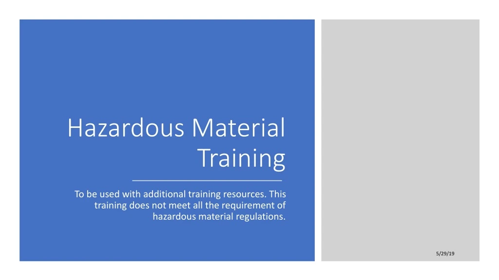 PPT - Hazardous Material Training PowerPoint Presentation, free ...