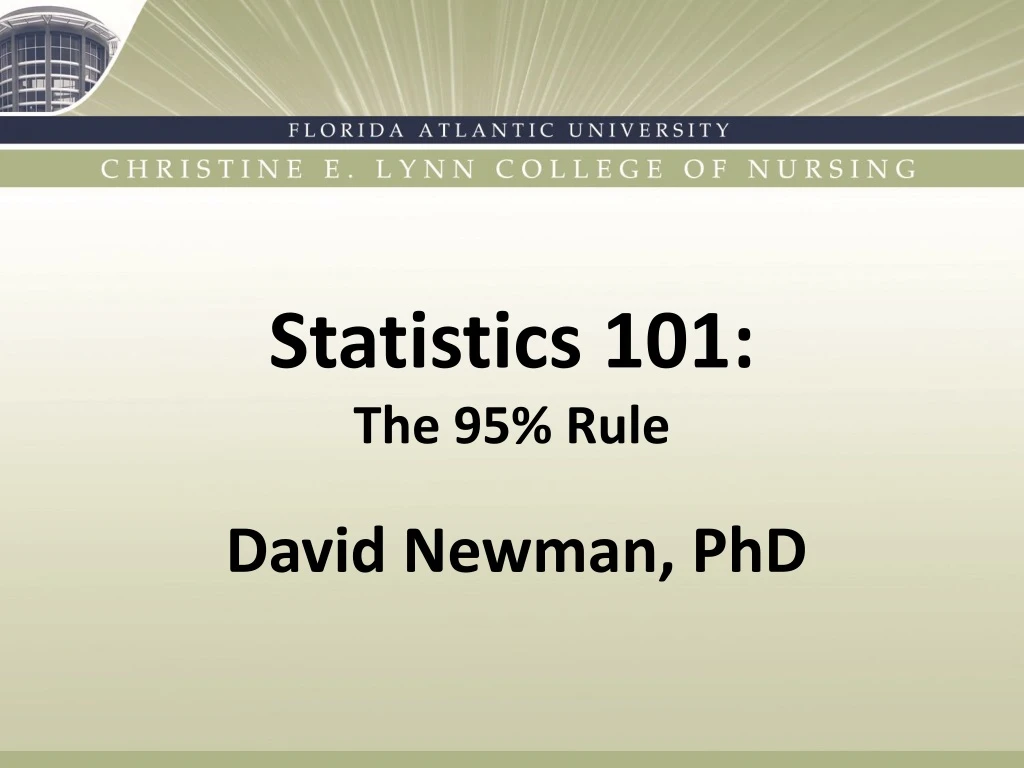 PPT - Statistics 101: The 95% Rule PowerPoint Presentation, free ...