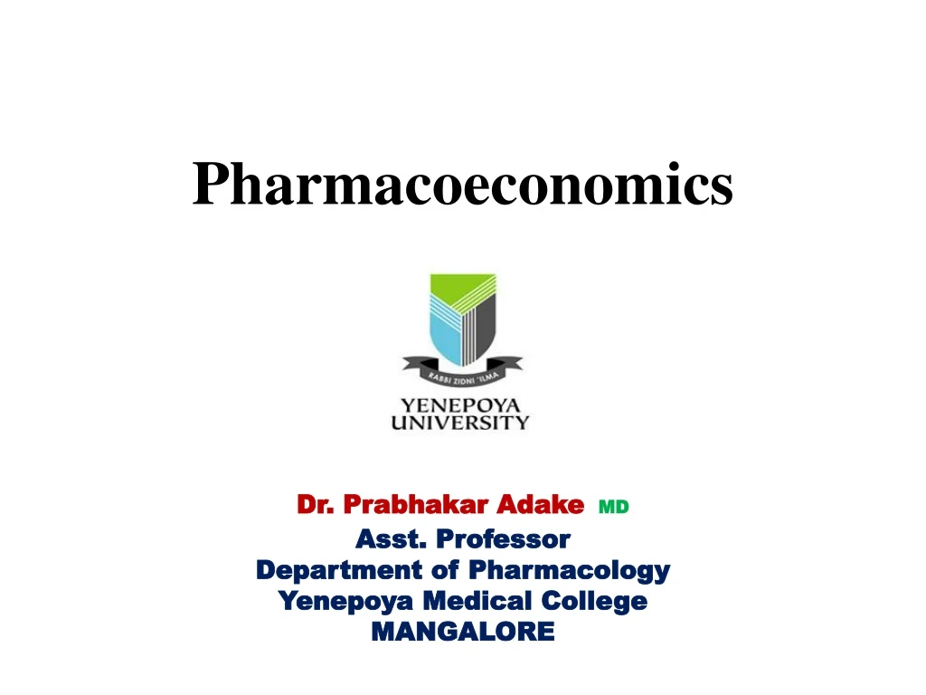 PPT - Pharmacoeconomics PowerPoint Presentation, free download - ID:8924633