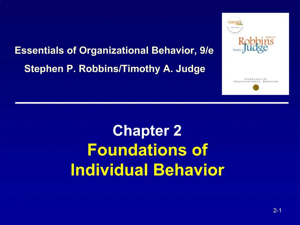 PPT - Chapter 2 Foundations of Individual Behavior PowerPoint ...