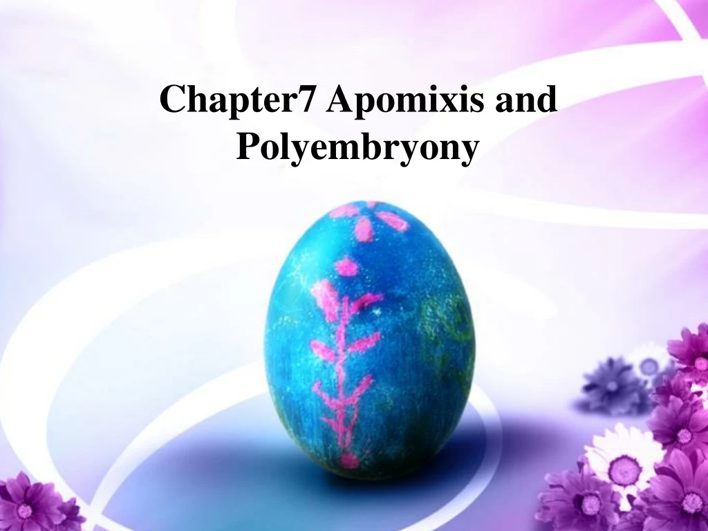 PPT - Chapter7 Apomixis and Polyembryony PowerPoint Presentation, free ...