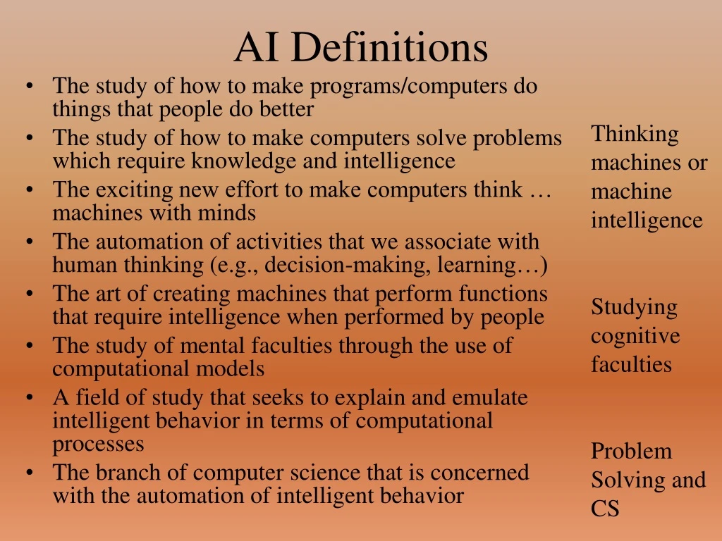 PPT - AI Definitions PowerPoint Presentation, free download - ID:8926363