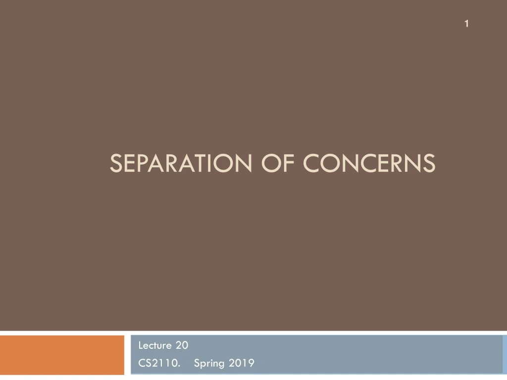 PPT - Separation of Concerns PowerPoint Presentation, free download ...
