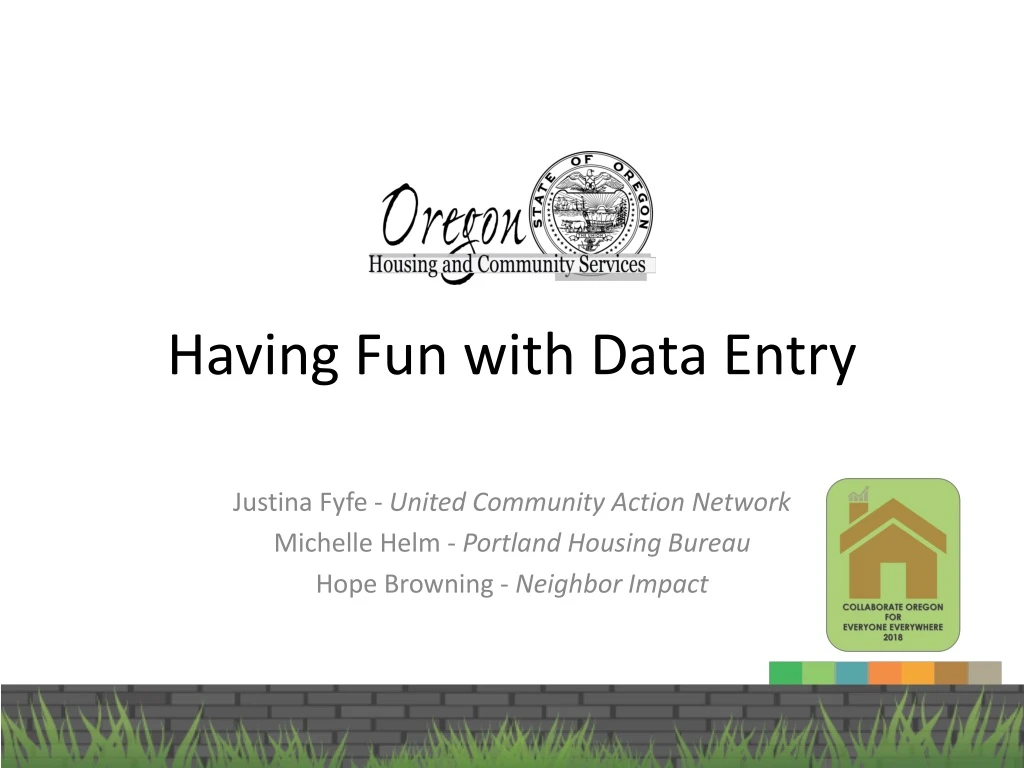 PPT - Having Fun with Data Entry PowerPoint Presentation, free download ...