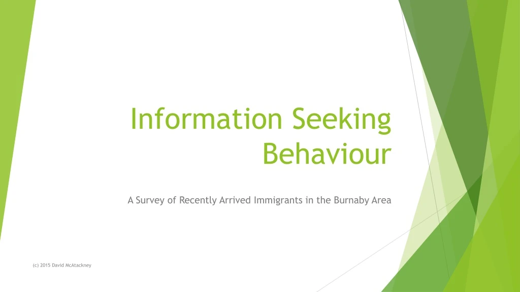 PPT - Information Seeking Behaviour PowerPoint Presentation, free ...