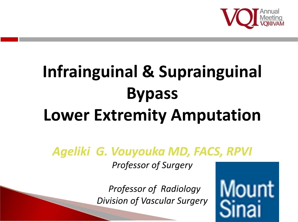 PPT - Infrainguinal & Suprainguinal Bypass Lower Extremity Amputation ...
