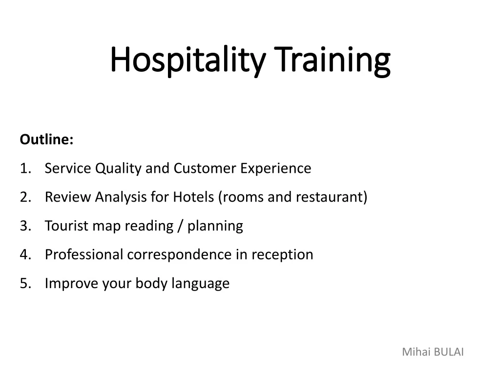 PPT - Hospitality Training PowerPoint Presentation, free download - ID ...
