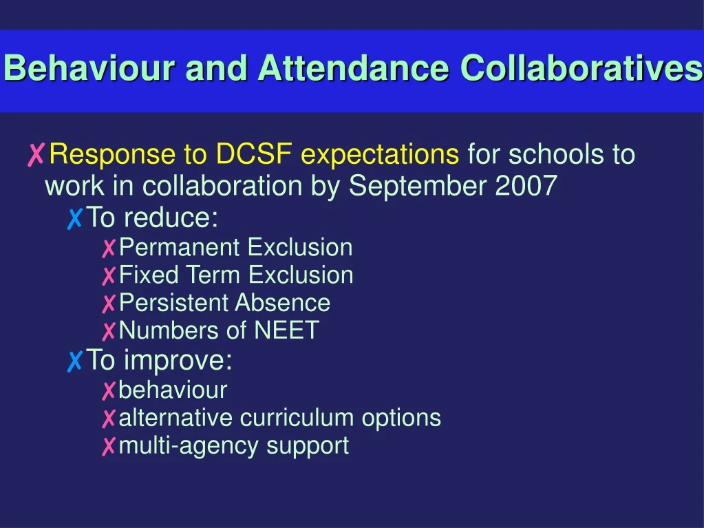 PPT - Behaviour and Attendance Collaboratives PowerPoint Presentation, free download - ID:8936436