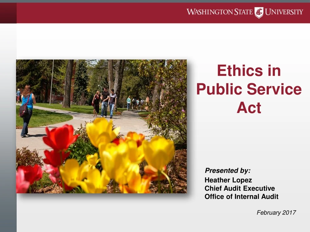 PPT - Ethics in Public Service Act PowerPoint Presentation, free ...
