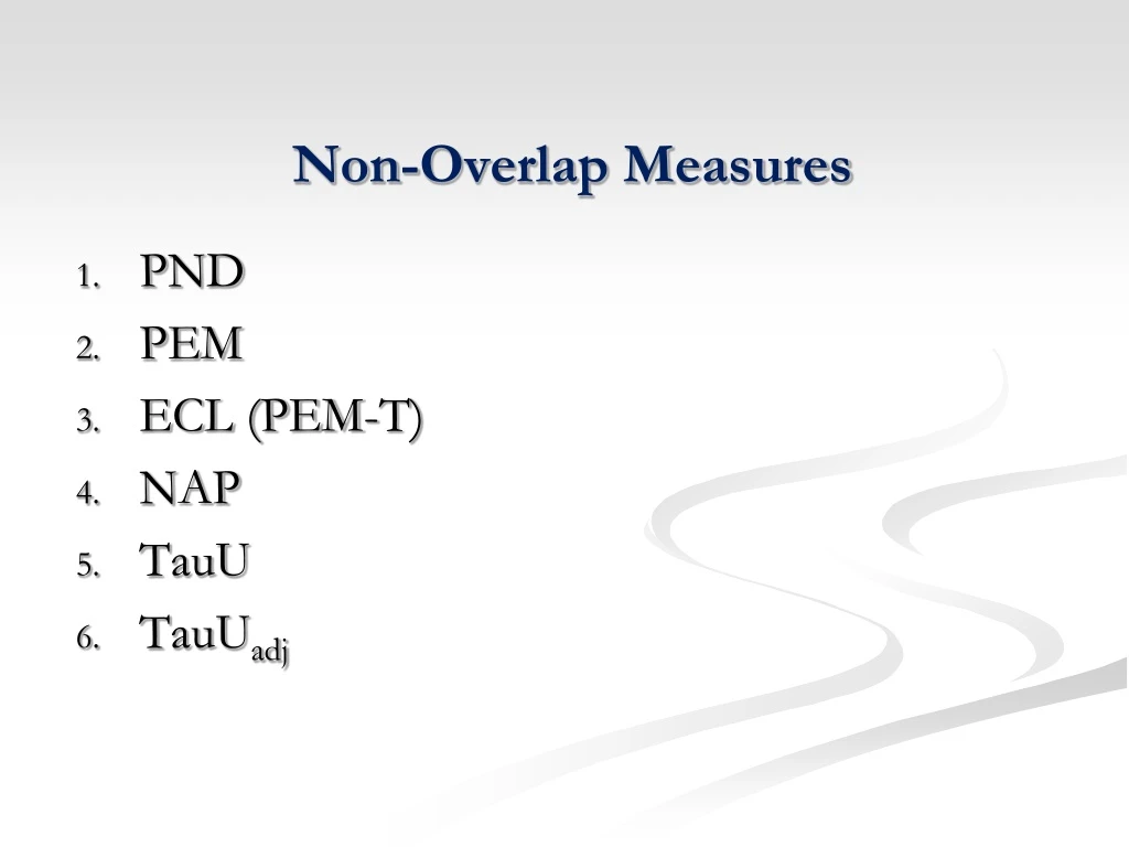 PPT - Non-Overlap Measures PowerPoint Presentation, free download - ID ...