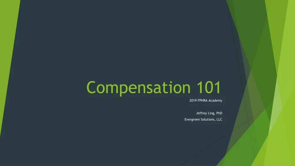PPT - Compensation 101 PowerPoint Presentation, free download - ID:8937508