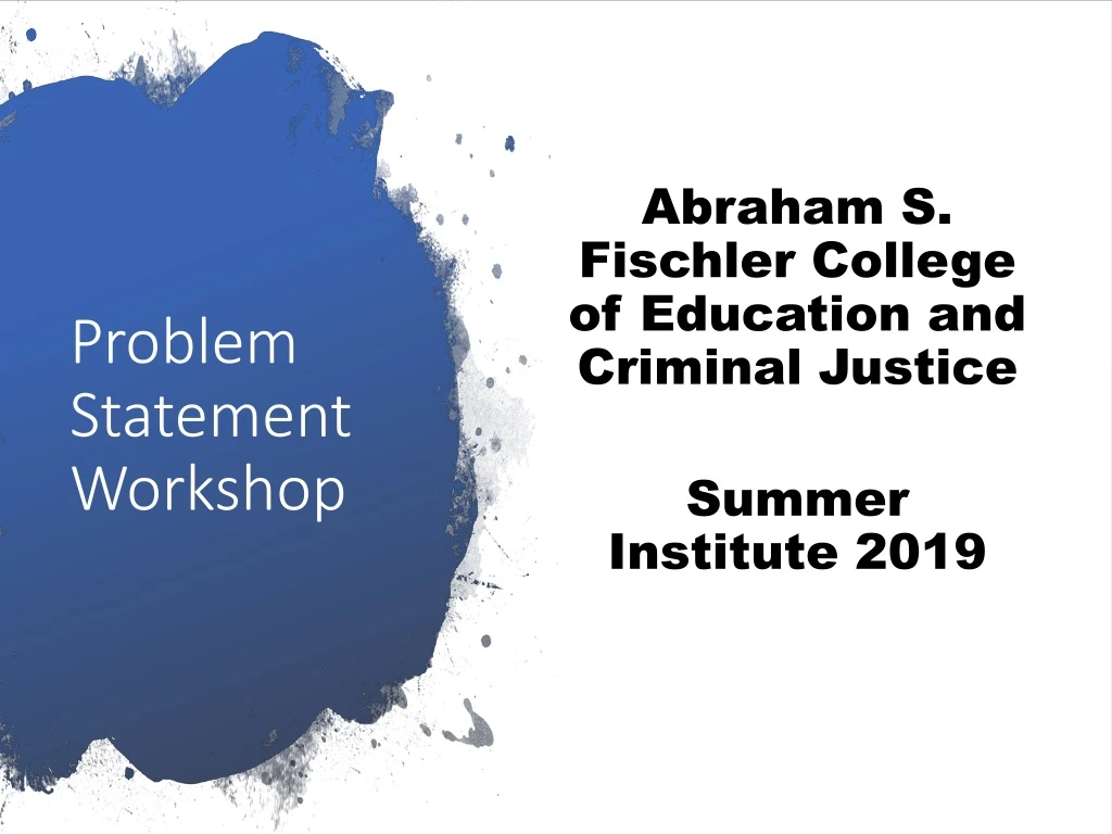 PPT - Problem Statement Workshop PowerPoint Presentation, free download ...