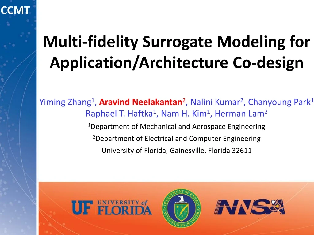 Ppt Multi Fidelity Surrogate Modeling For Application Architecture Co Design Powerpoint