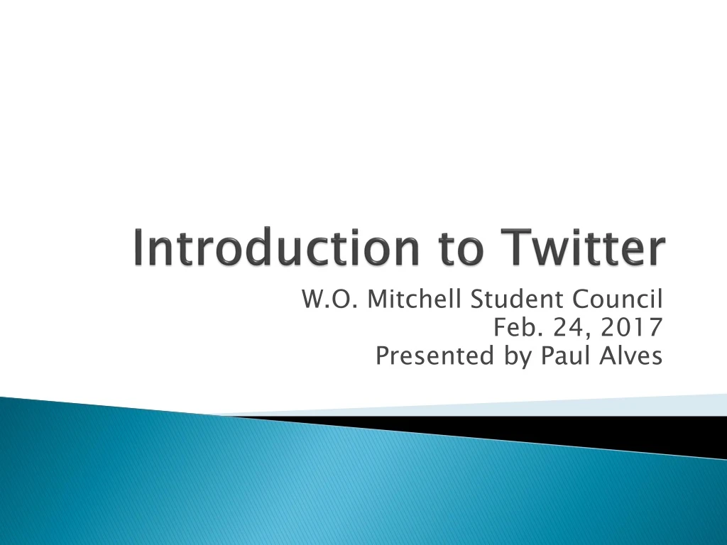 PPT - Introduction to Twitter PowerPoint Presentation, free download ...
