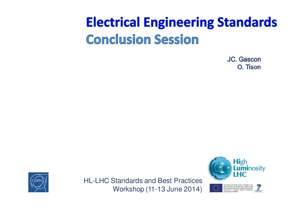 PPT - Electrical Engineering Standards Conclusion Session PowerPoint ...