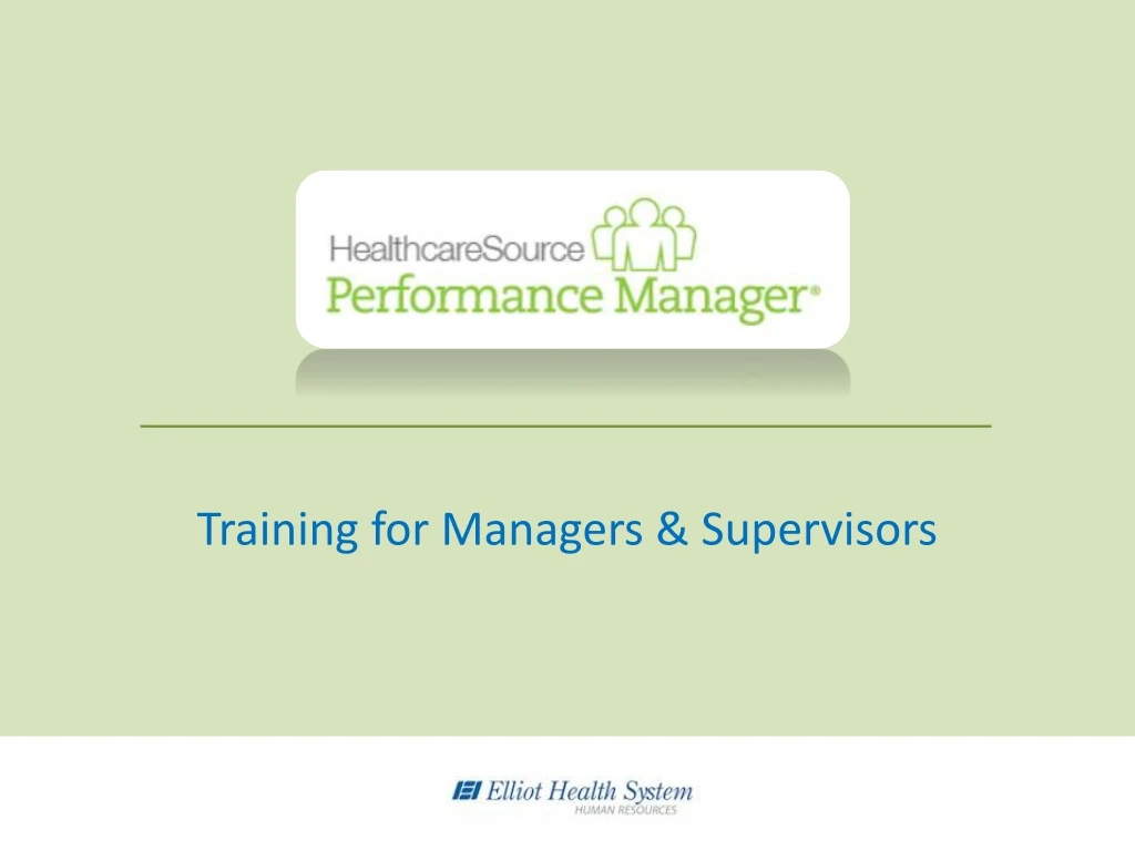 PPT - Training for Managers & Supervisors PowerPoint Presentation, free ...