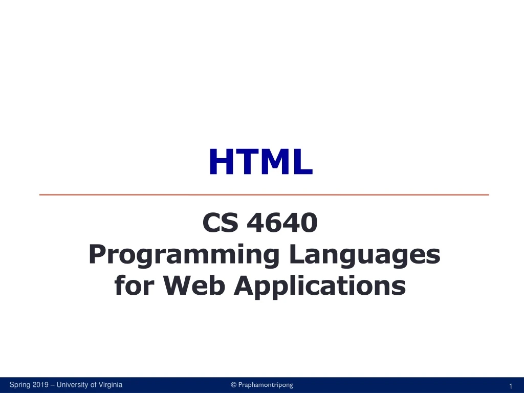 PPT - HTML CS 4640 Programming Languages for Web Applications ...