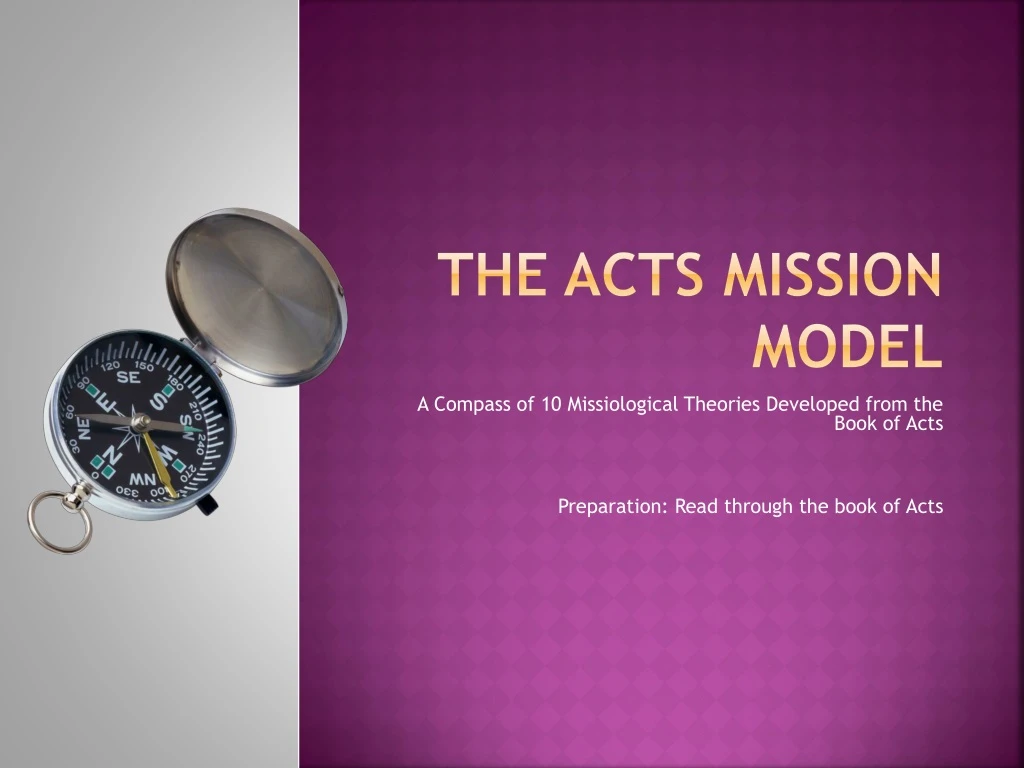 PPT - The Acts Mission Model PowerPoint Presentation, free download ...
