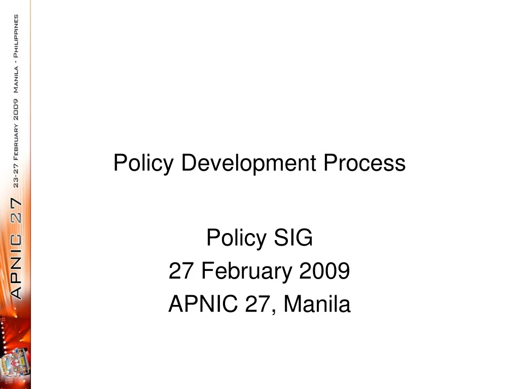 PPT - Policy Development Process PowerPoint Presentation, free download ...