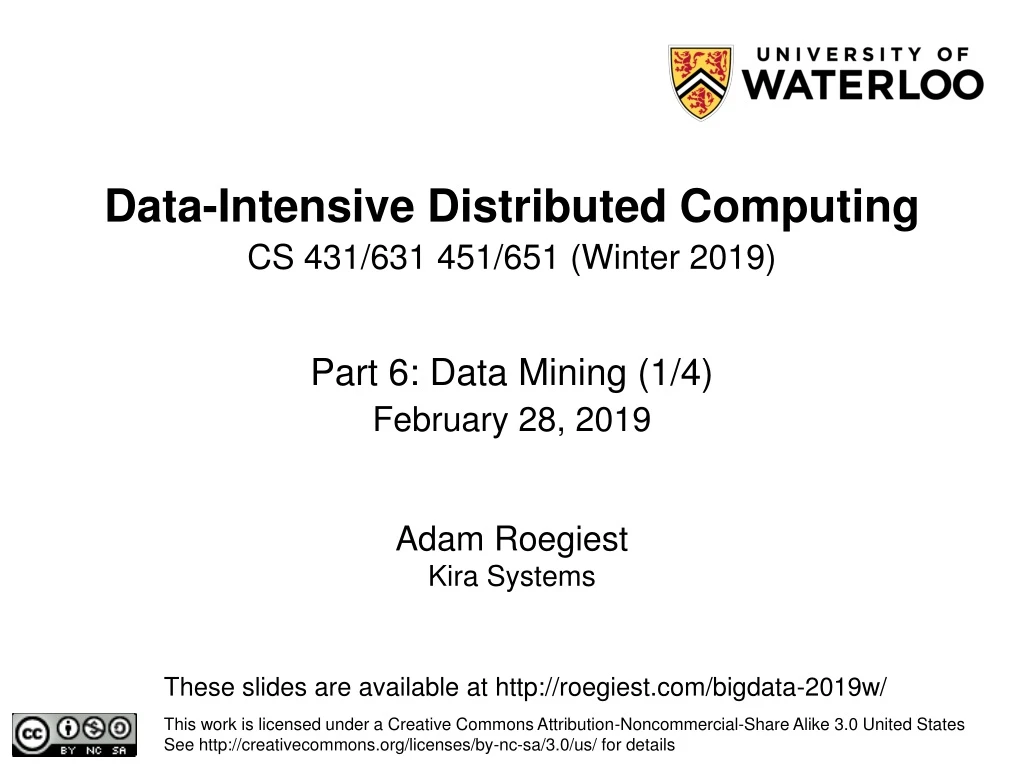 PPT - Data-Intensive Distributed Computing PowerPoint Presentation ...