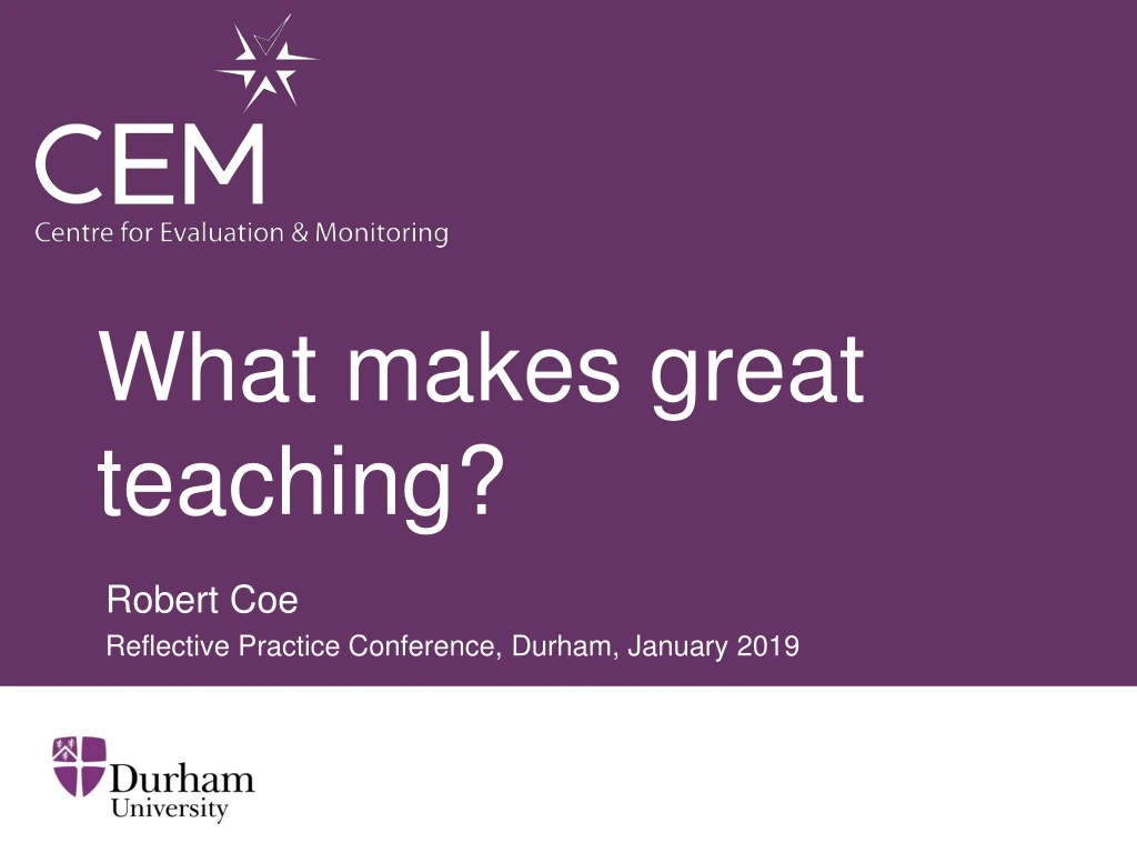 PPT - What makes great teaching? PowerPoint Presentation, free download ...