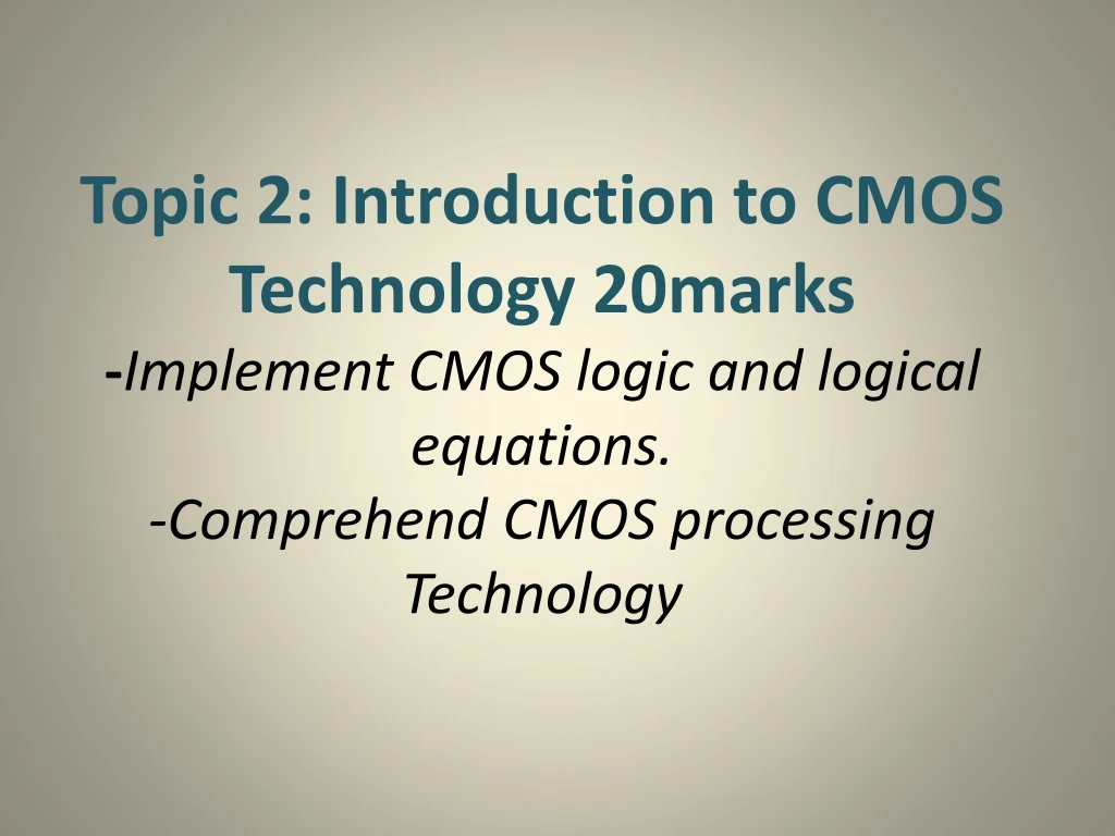 PPT - What is a CMOS PowerPoint Presentation, free download - ID:8948230