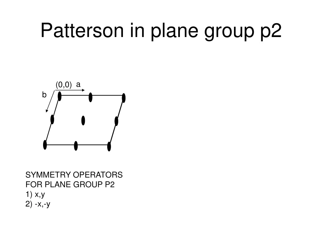 PPT - Patterson in plane group p2 PowerPoint Presentation, free ...