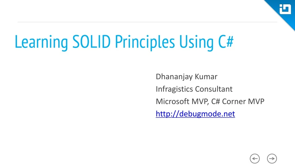 PPT - Learning SOLID Principles Using C# PowerPoint Presentation, free ...