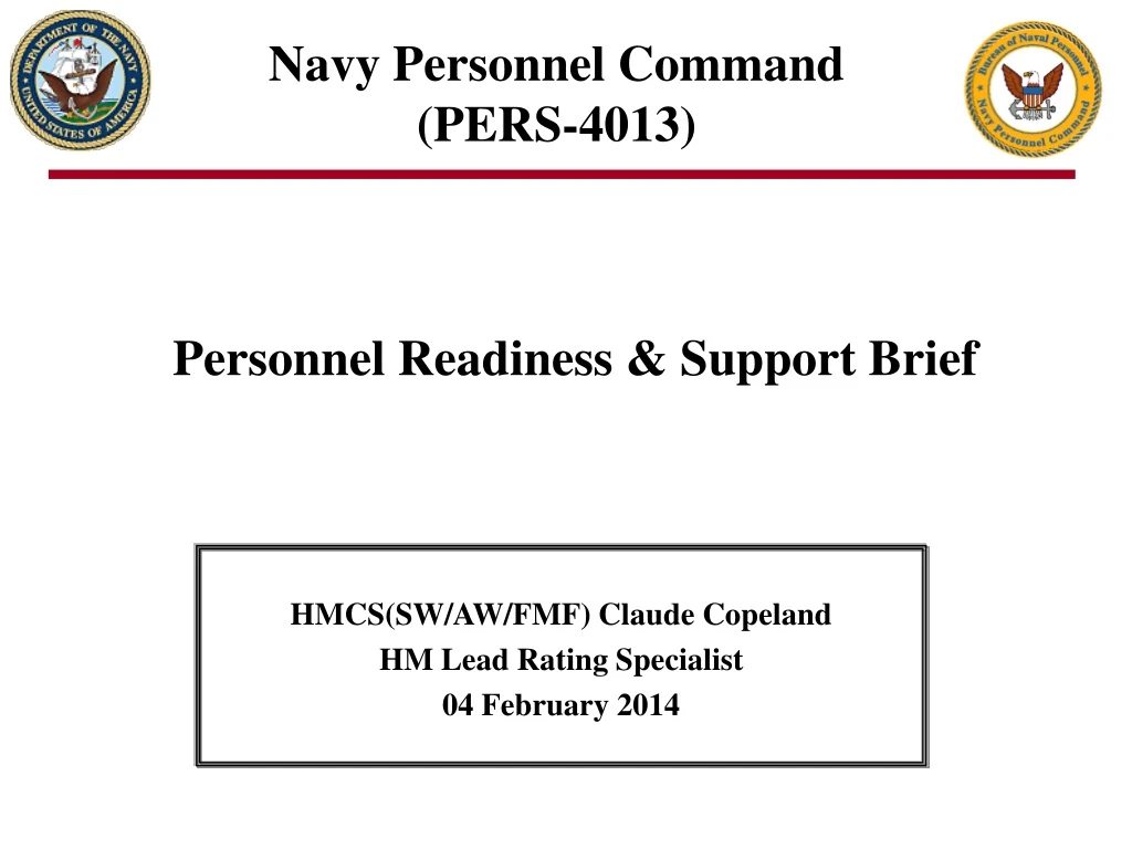 PPT - Navy Personnel Command (PERS-4013) PowerPoint Presentation, free ...