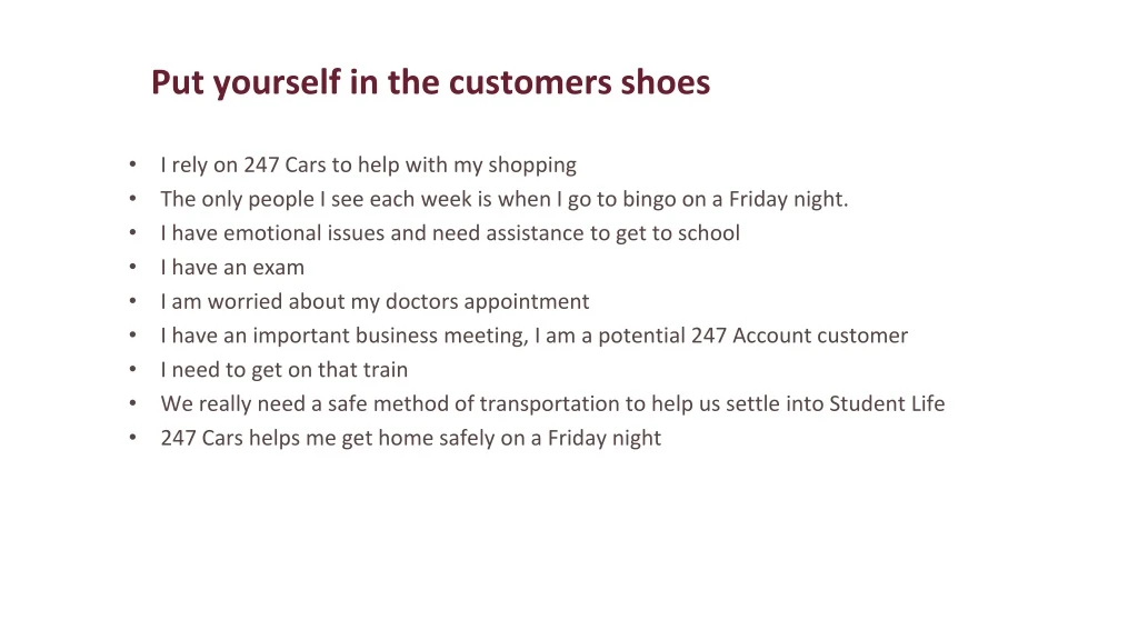 PPT - Put yourself in the customers shoes PowerPoint Presentation, free ...