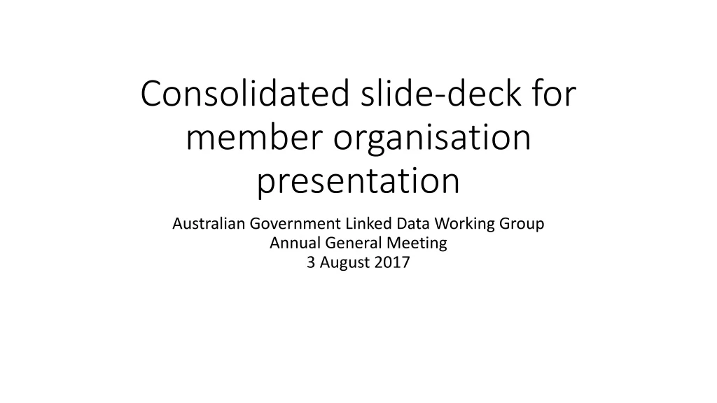 PPT - Consolidated slide-deck for member organisation presentation ...