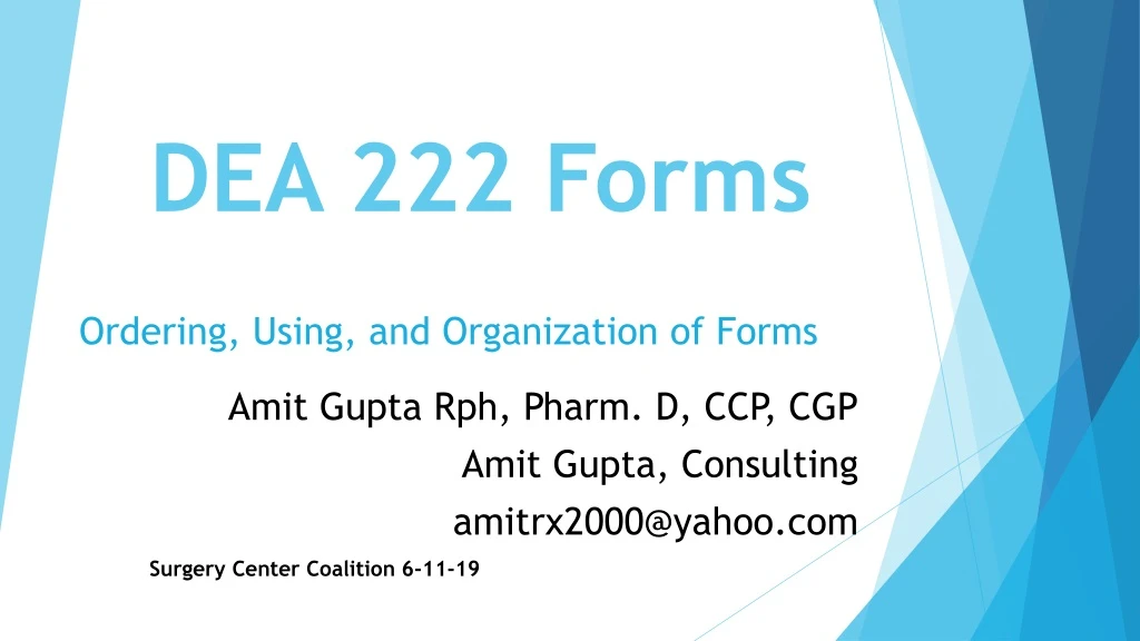 PPT - DEA 222 Forms PowerPoint Presentation, free download - ID:8954230