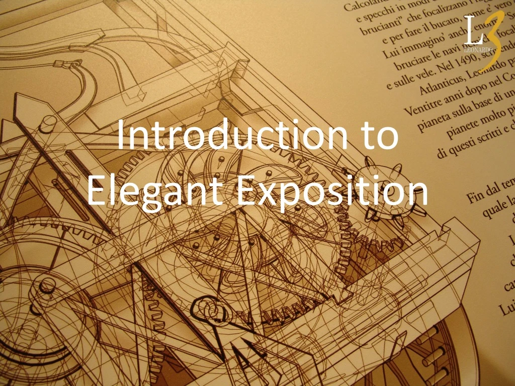 PPT - Introduction to Elegant Exposition PowerPoint Presentation, free ...