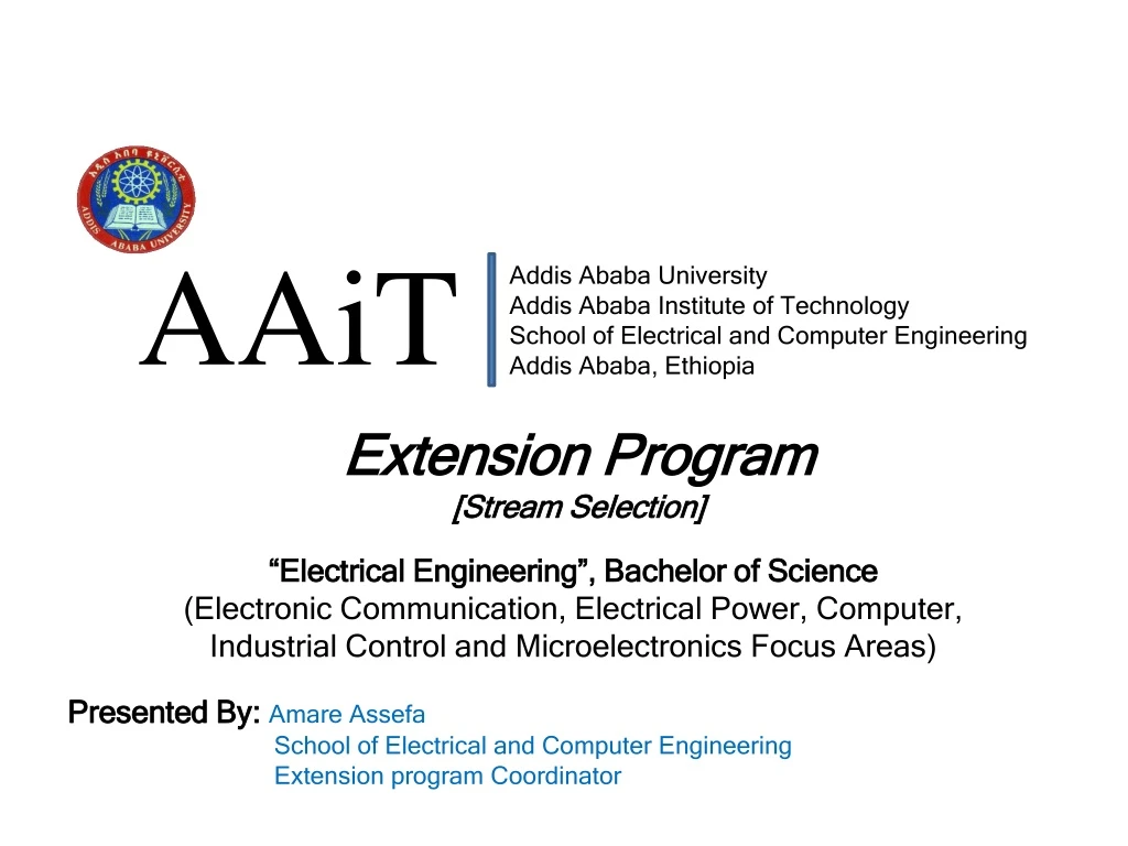 PPT - AAiT PowerPoint Presentation, free download - ID:8959567