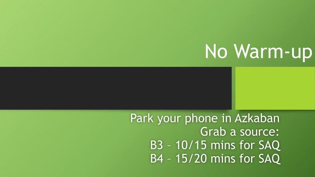 PPT - No Warm-up PowerPoint Presentation, free download - ID:8961434