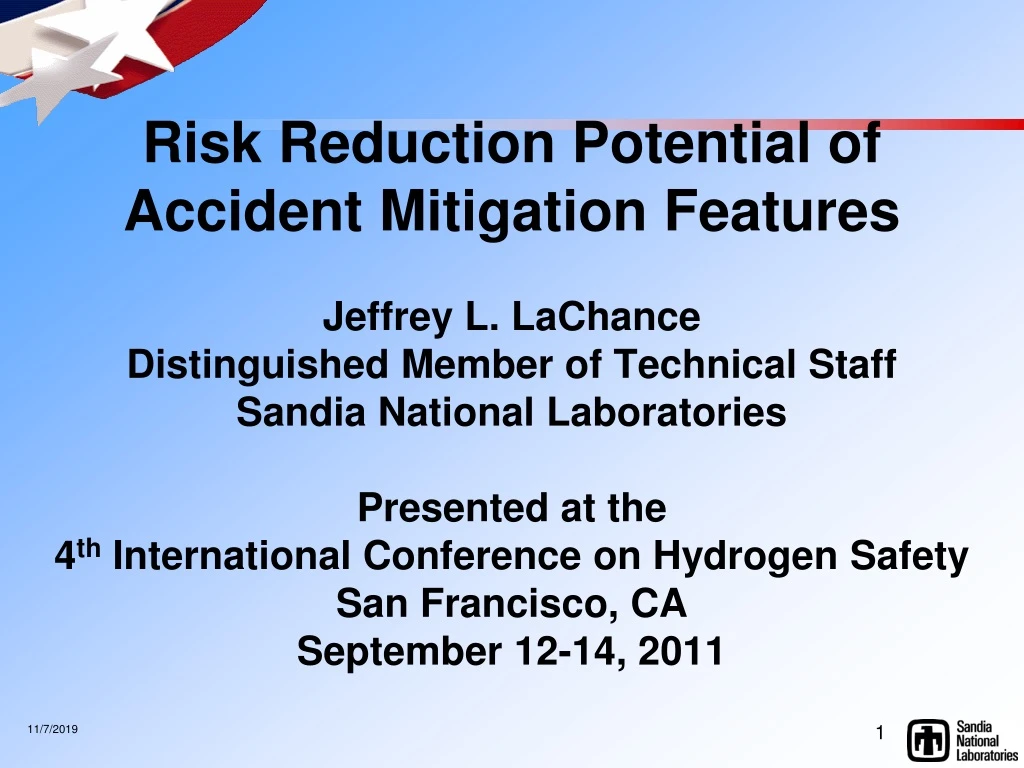 PPT - Risk Reduction Potential of Accident Mitigation Features Jeffrey ...